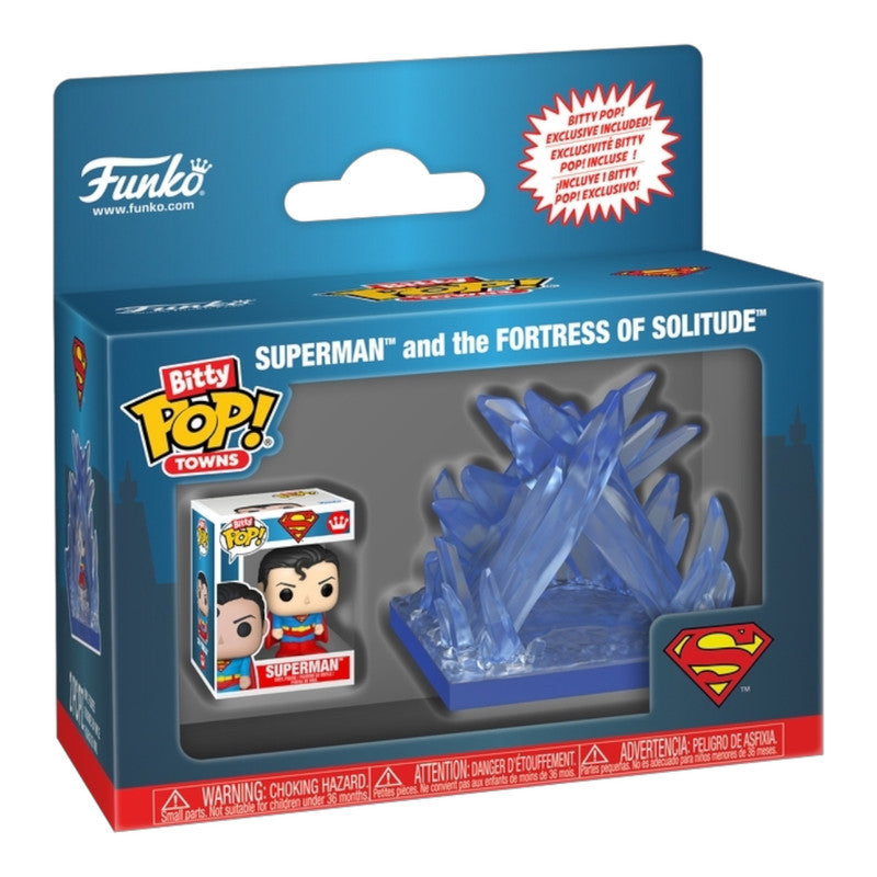 Funko Bitty Pop Towns! And The Fortress Of Solitude Superman – Limited ...